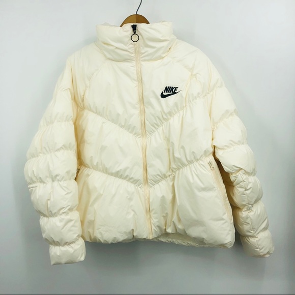 Nike | Jackets & Coats | Nike Cream Off White Cozy Winter Statement ...